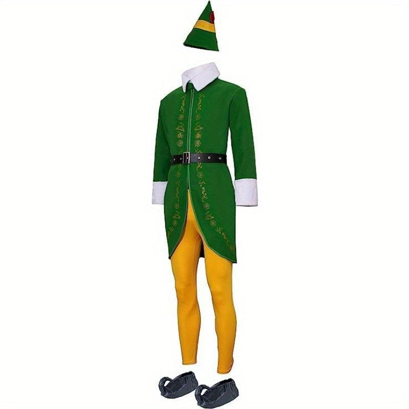 Men’s Holiday Elf Costume Long-Sleeve Outfit – Twilight & Co