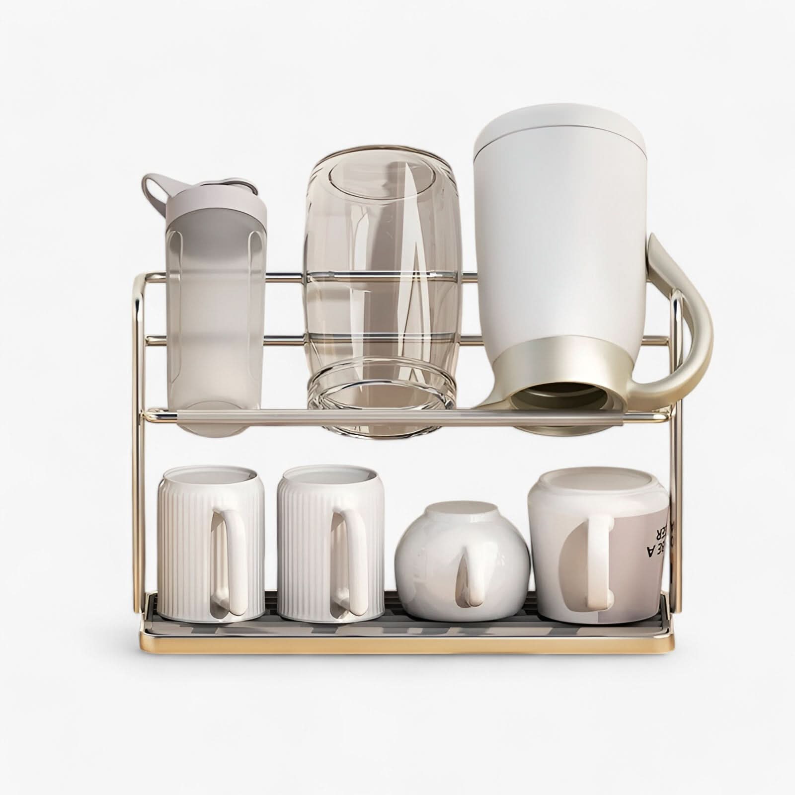 Double Layer Stainless Steel Cup Rack for Kitchen – Twilight & Co