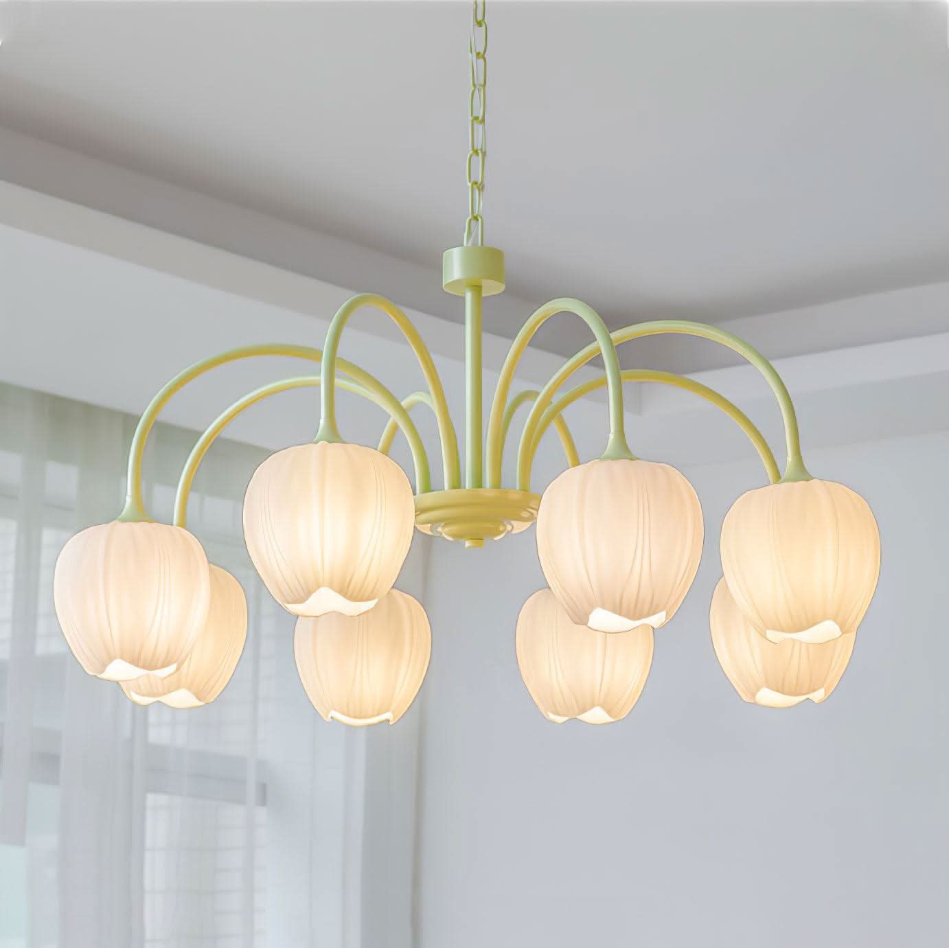 Tulip Matcha LED Chandelier Light Fixture – Twilight & Co