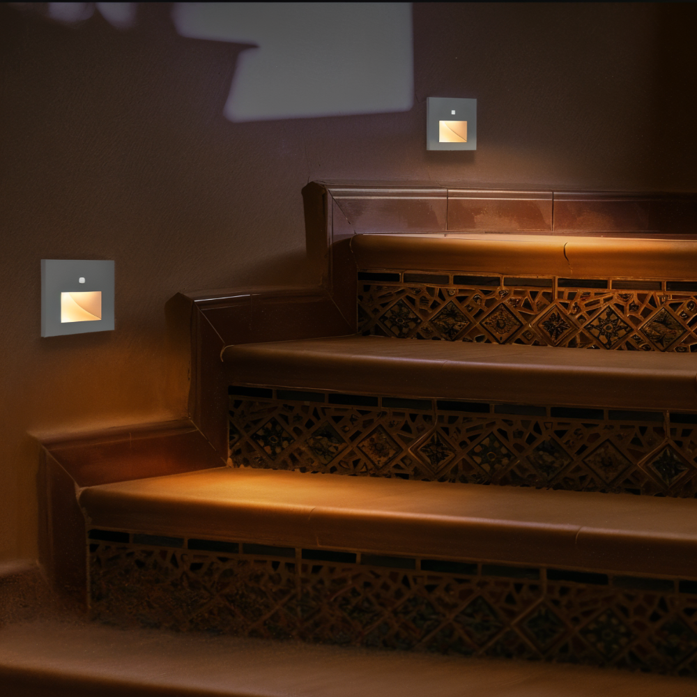 White LED Motion Sensor Stair Light – 3000K Warm Glow – Twilight & Co